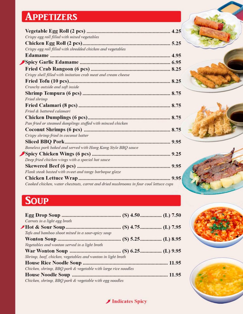 Dine-In Menu – Lychee Kitchen