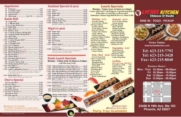 Togo Menu – Lychee Kitchen